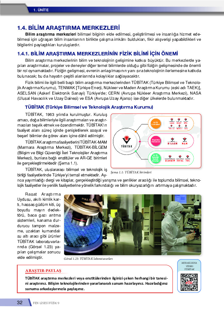 Fen Lisesi Fizik 9 - Fizik Bilimine Giriş