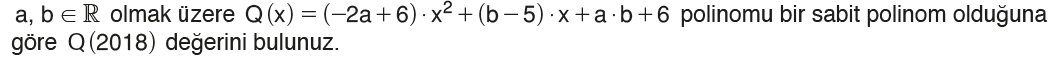 Polinomlar - Polinom Kavramı ve Polinomlarla İşlemler - Örnek 18