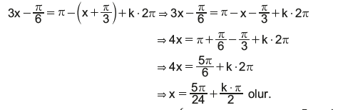 Trigonometri - Trigonometrik Denklemler - Örnek 9