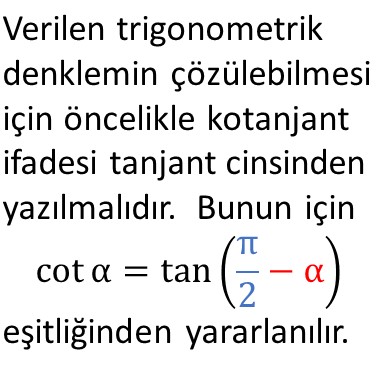 Trigonometri - Trigonometrik denklemler