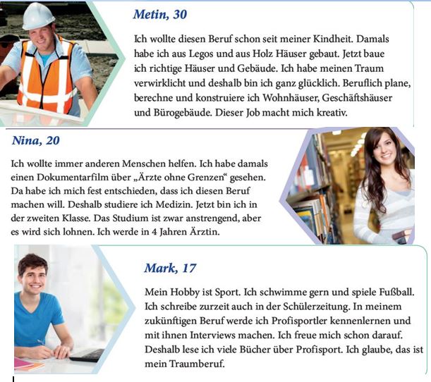 Arbeit und Berufe - Die Traumberufe 2b