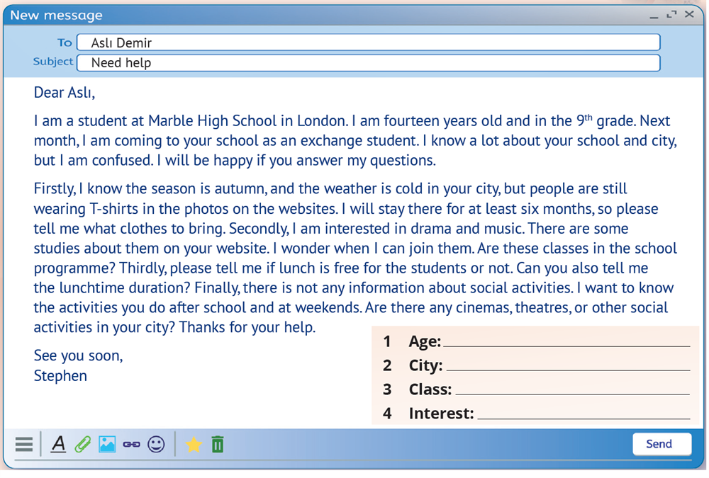 Scan the text and write the needed information about Stephen below.