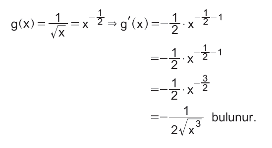 Türev - Türev Kavramı - Örnek 14