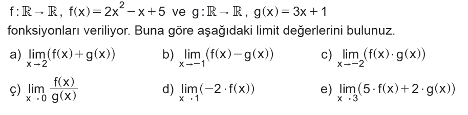 Türev - Limitin Özellikleri ve Uygulamaları