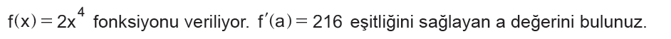 Türev - Türev Kavramı - Örnek 22