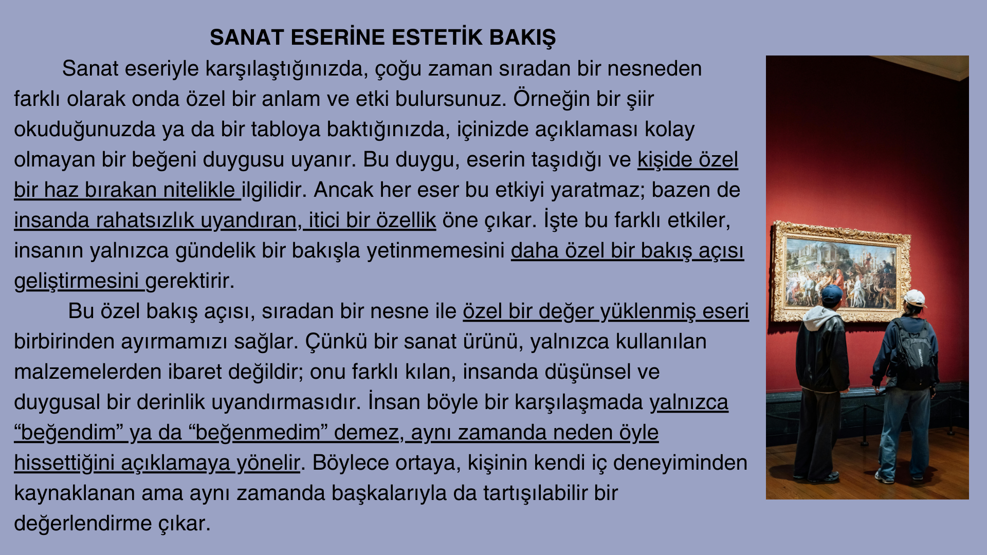Estetik ve Sanat Felsefesi - Sanat Eserine Estetik Bakış
