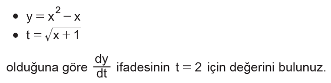 Türev - İki Fonksiyonun Bileşkesinin Türevi - Örnek 7