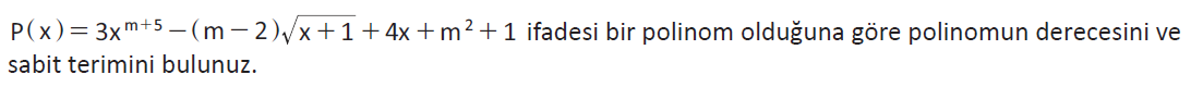 Polinomlar - Örnek 7