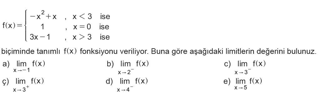 Türev - Limitin Özellikleri ve Uygulamaları