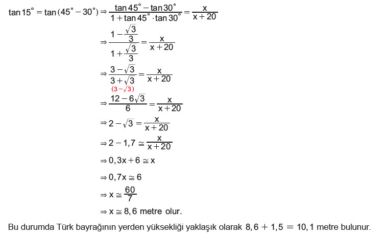 Trigonometri - Toplam ve Fark Formülleri - Örnek 14
