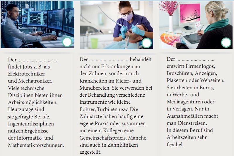 Arbeit und Berufe - Berufe und verschiedene Arbeitsmöglichkeiten 1a
