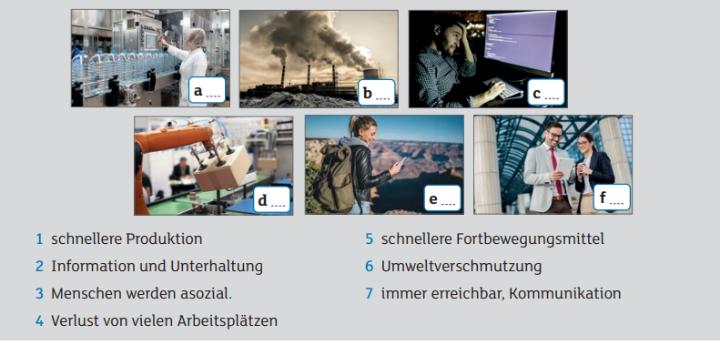 Lesen Sie die Stichpunkte und ordnen Sie die Stichpunkte den passenden ...