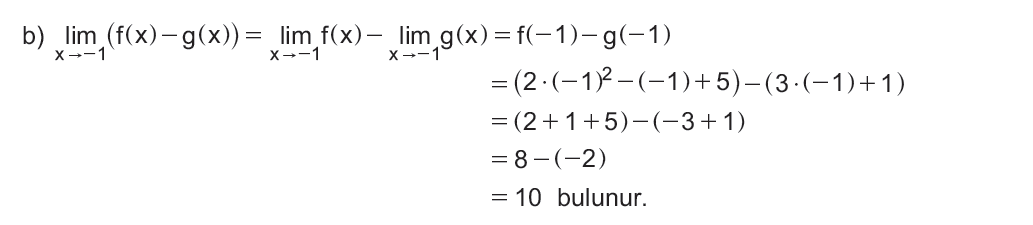 Türev - Limitin Özellikleri ve Uygulamaları