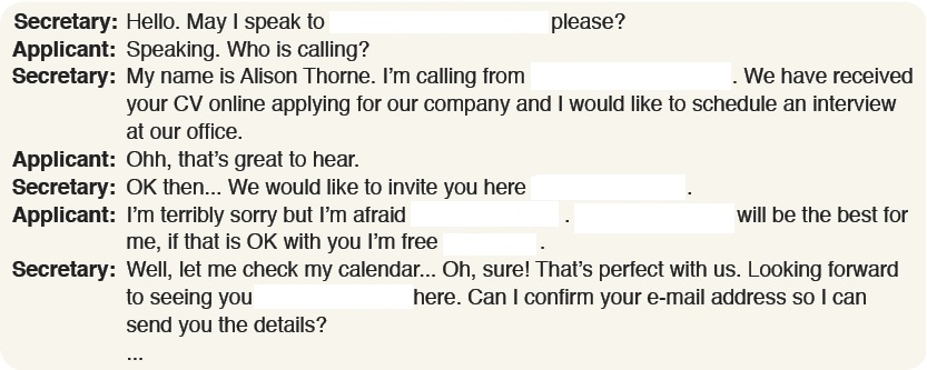 Complete the dialogue using the words or phrases